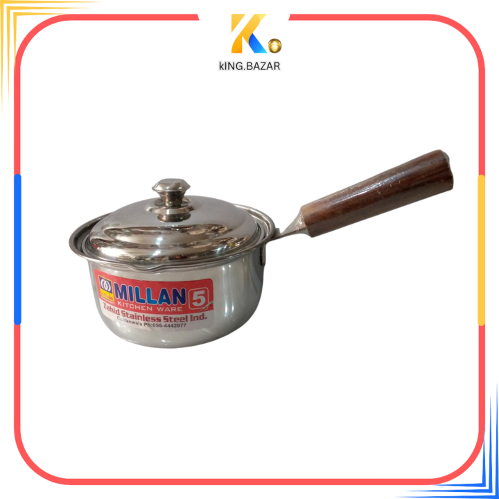 Stainless Steel Sauce pan Milk Pan for tea and milk | Daraz.pk