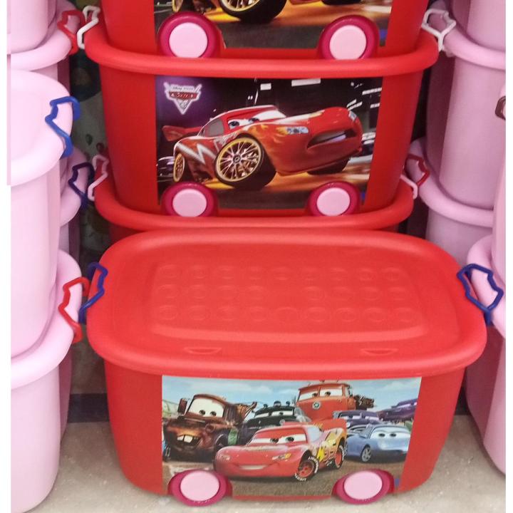 Kids plastic Toy Storage Box on wheels With Padded Stool Seat ...