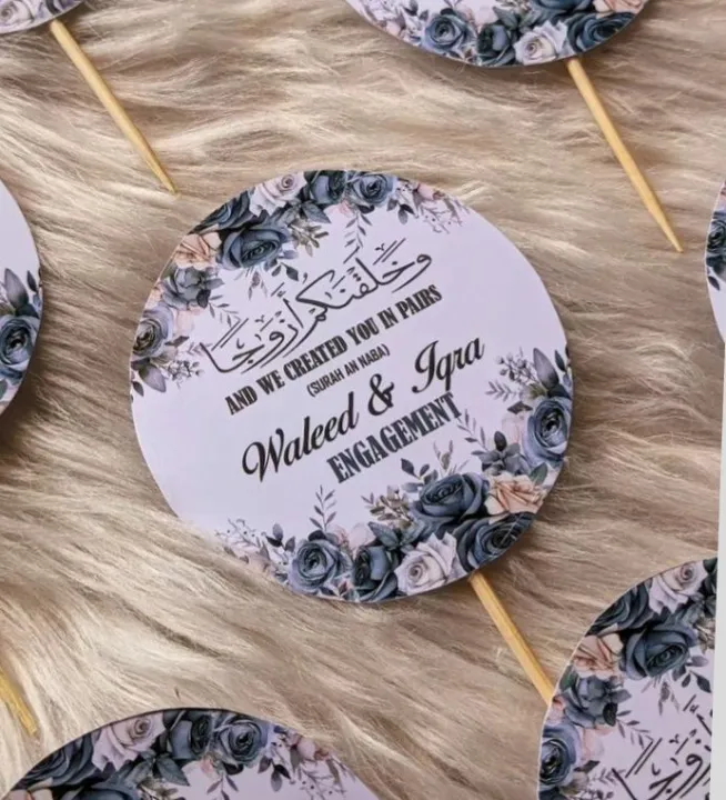 Pack of 12 Methai Toppers for customization | Daraz.pk