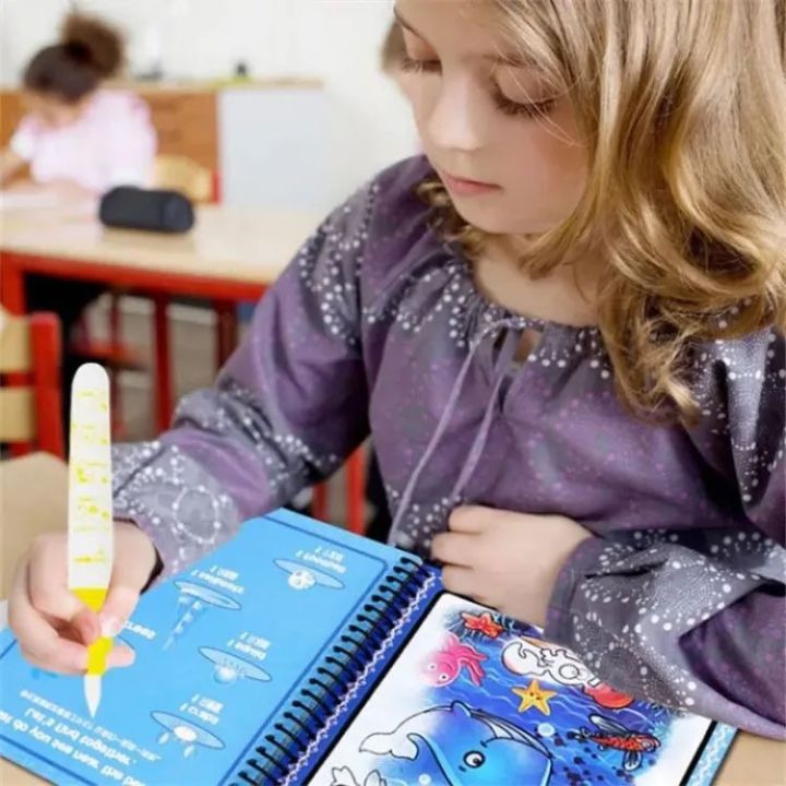 Aqua Magic Drawing Book – Refillable Water Painting Pad for Toddlers ...