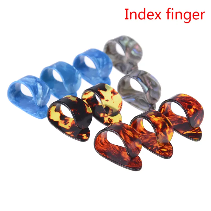 Guitar 10pcs Plectrum Nail Picking Thumb Finger Picks Stainless Steel ...