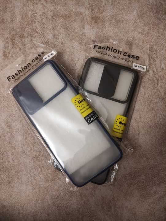 Infinix Note 8I Matte Back Case With Sliding Window Camera Protection ...