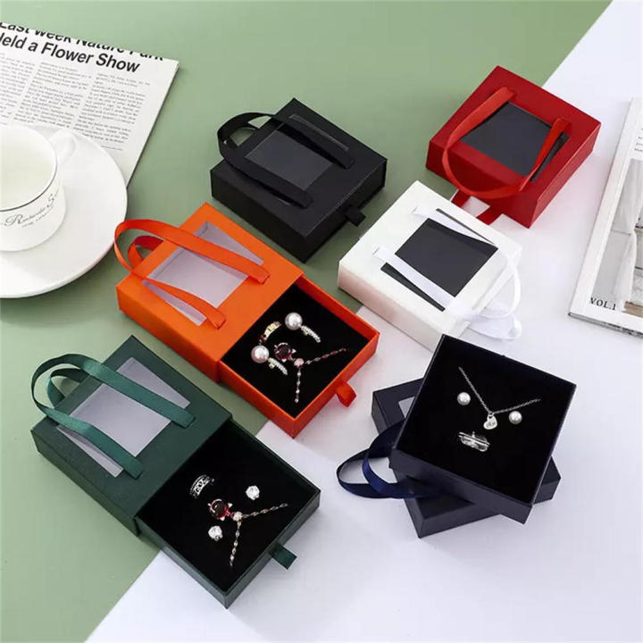 Pull-Out Jewelry Box Versatile Handheld Paper Drawer Box Packaging Box ...