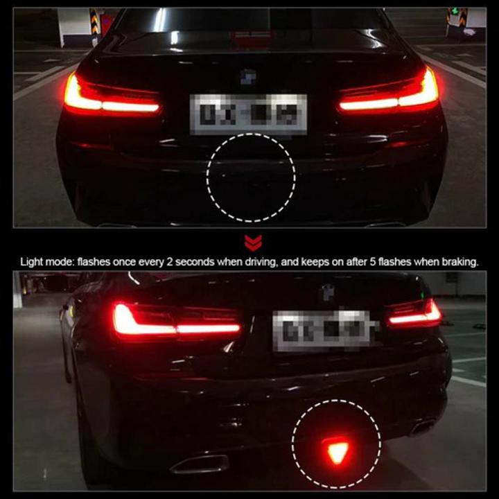 Universal 3rd Brake Lamp F1 Style Triangle 12 LED Tail Light 1 Pcs ...