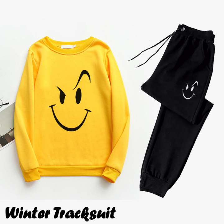 Smiley Printed Tracksuit for Boys / Girls / Men /Women Winter Track ...