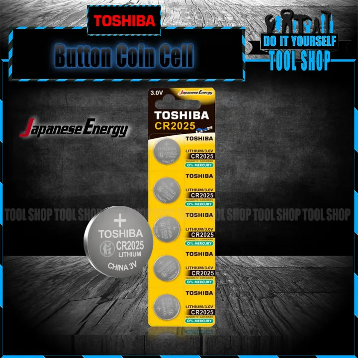 Toshiba CR2025 3V Lithium Coin Cell Battery Japanese Energy - 5Pcs ...