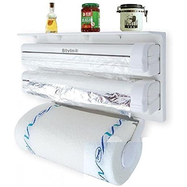 W.E New Plastic Triple Tissue Paper Dispenser 4 in 1 Foil Cling Film ...