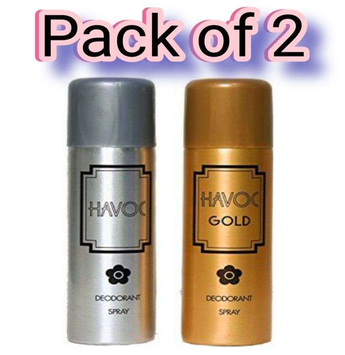 Havoc Body Spray Silver and Gold pack of 2 | Daraz.pk