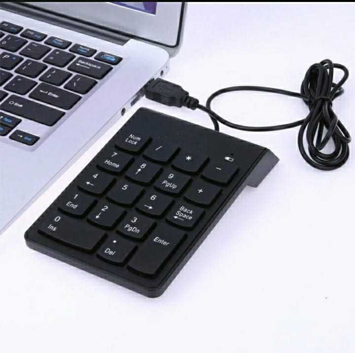 minin black USB Wired Numeric keypad 19 keys external digital pad ...