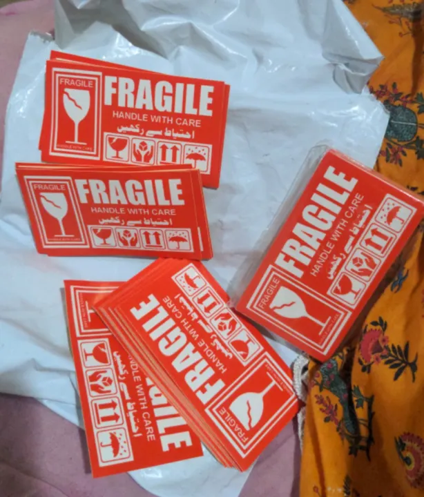150 Pieces Fragile Stickers Handle With Care Stickers For Sensitive ...