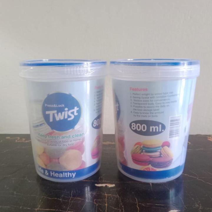 (Pack of 2) Air tight Fresh keeping Jars (800 ml) Snack/ Masalah ...