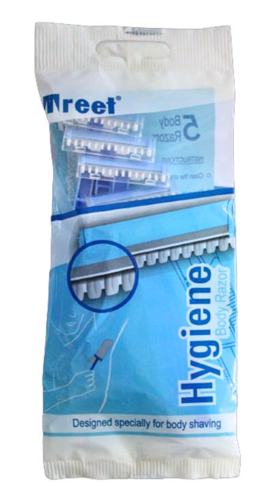 Treet Hygiene Single Blade Disposable Body Razor 5s Pouch | Daraz.pk