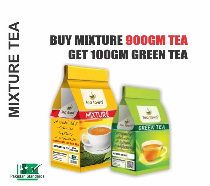 Tea Town Mixture Tea 900 Gram + Get Free Green Tea 100 Gram | Daraz.pk