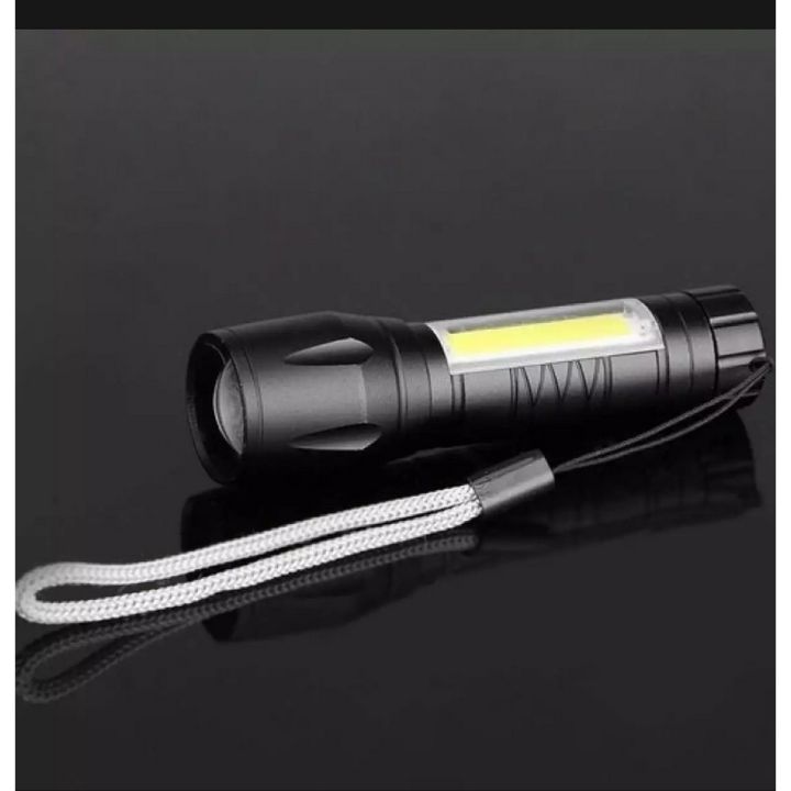 Zoomable Rechargeable LED Torch - Micro USB Charging with Cable and ...