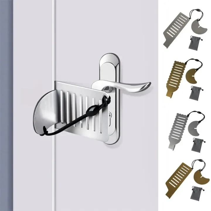 Door Lock Security for Travel Heavy Duty Portable Door Lock Stoppers ...