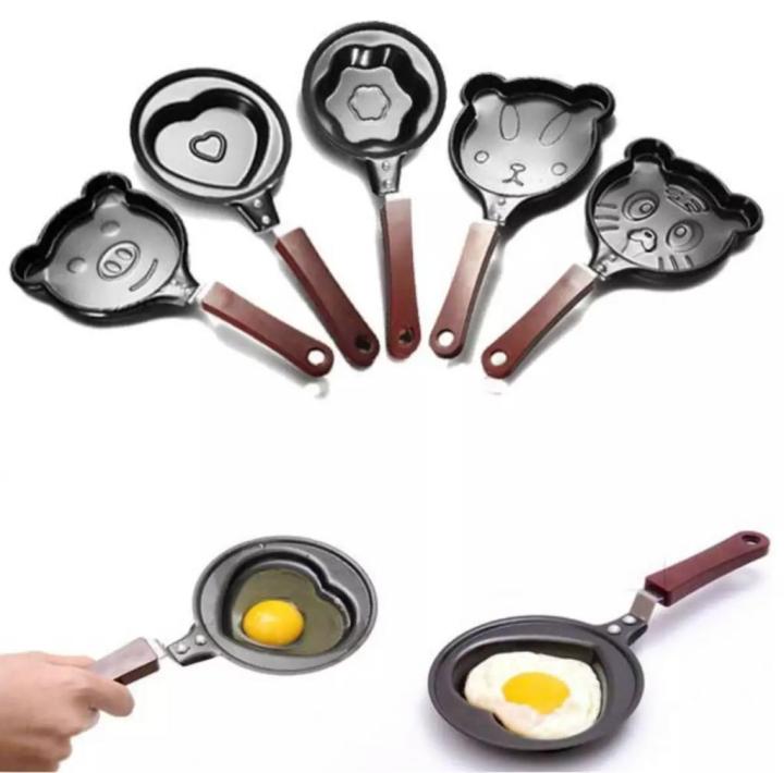 Mini Egg Fry Pan, Heart Shape Mini Egg Fry Pan Non Stick, Egg frypan ...