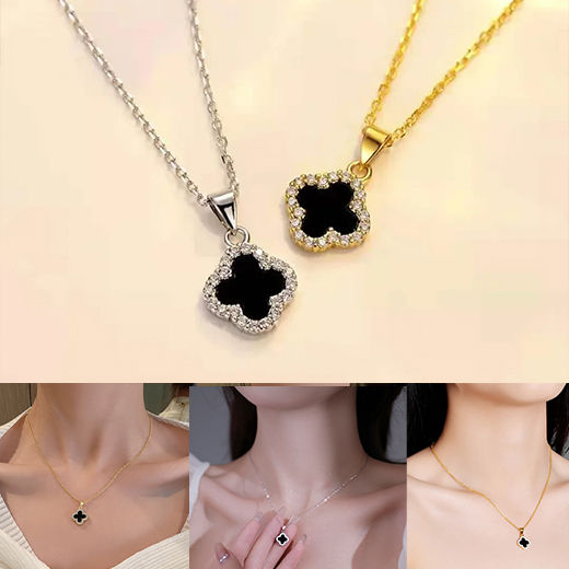 Four Leaf Clover Necklace Female Jewelry Clavicle Chain Pendant ...