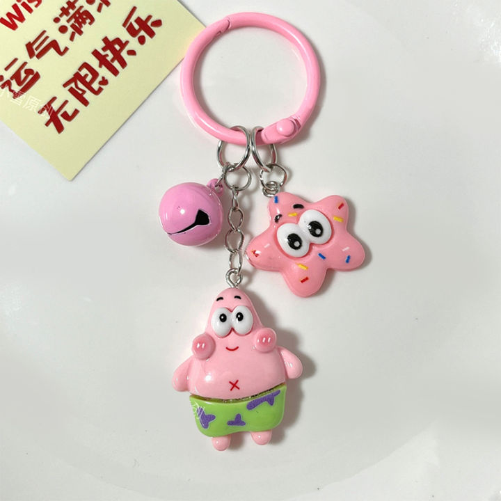 Cartoon Spongebob Key Chain Patrick Star Pendant Car Key Ring Charms ...