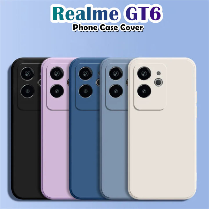 Original For Realme GT6 Silicone Full Cover Case Stain resistant Phone ...