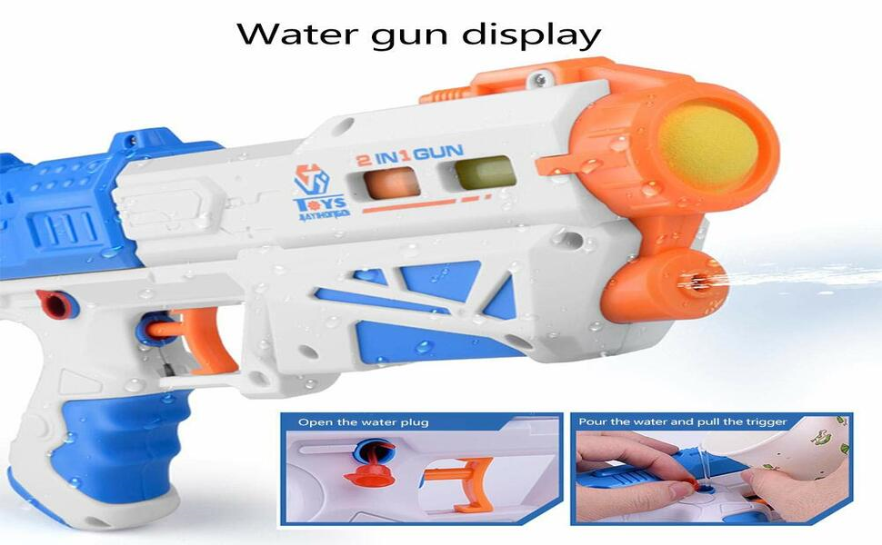 2 in 1 Magic_Blaster_Gunz with Soft Eva_Balls and Water Shooting_Magic ...
