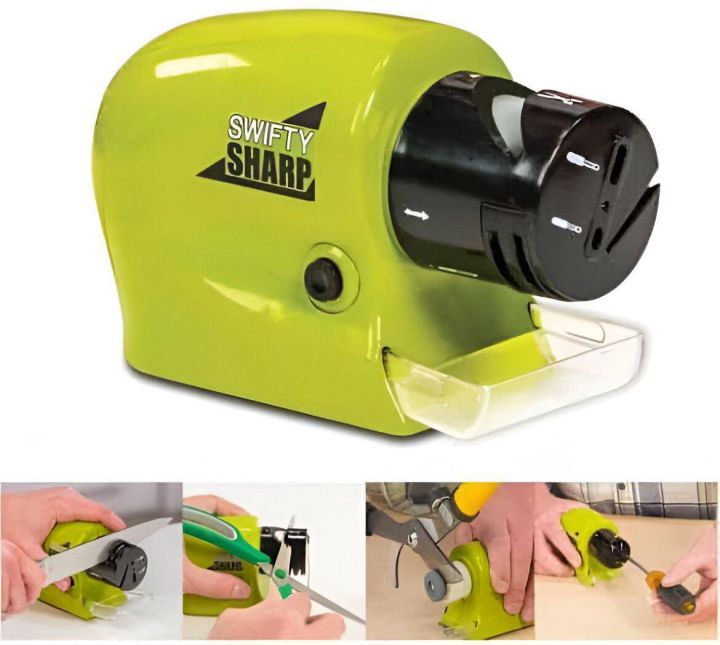 4-in-1 Electric Knife Sharpener – Cordless Motorized Sharpener for ...