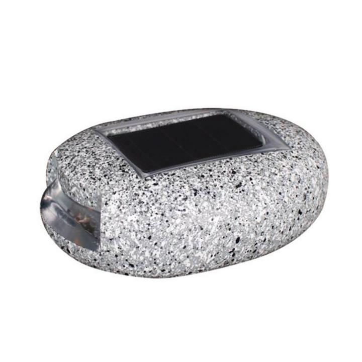 Outdoor Waterproof Solar Powered LED Stone Light Garden Yard Ground ...