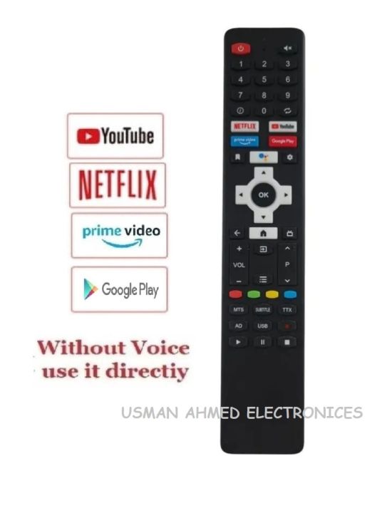EcoStar Smart Android LED TV Remote Without Voice Commands with Netflix ...