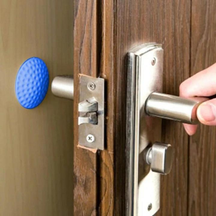 Door stopper Doorknob Wall Safety Protector Self Adhesive Rubber Door Buffer Crash Pad door ...