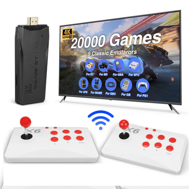 X6 Arcade Game Stick Console HD TV Game Double Joystick Game Console ...