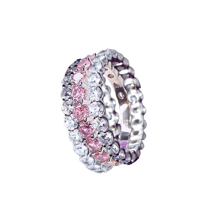 TRI-COLOR HARMONY STACK RINGS | Daraz.pk