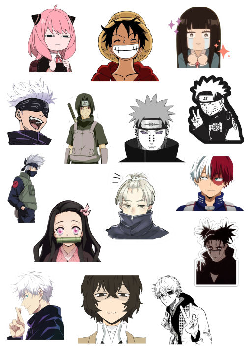 Anime Stickers Aesthetic Stickers 15 Pieces of Cool Stickers For ...
