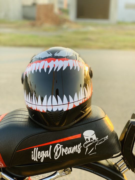 Venom Helmet For Motorcycle Riders , Sports look,Agressive style | Daraz.pk