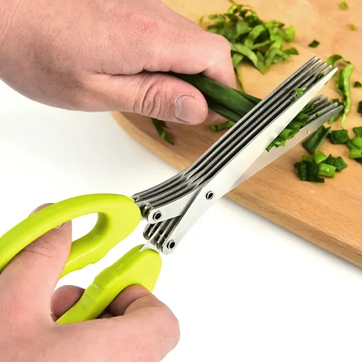 Multi-functional Stainless Steel 3/5 Layer Kitchen Scissors Pepper ...