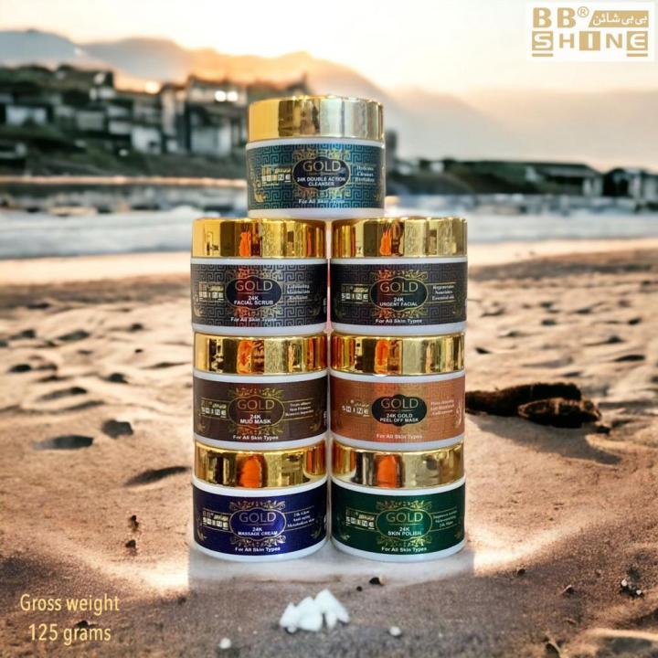BB Shine 24K Gold Facial Kit 125g Set of 7 Pcs | Daraz.pk