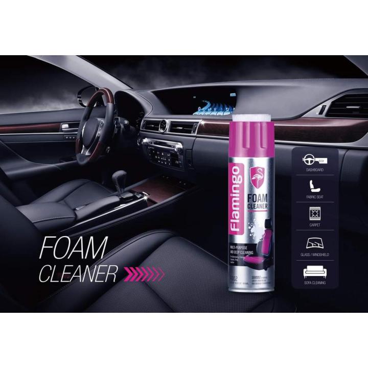 Multi-Purpose Flamingo Foam Cleaning Like Fabric, Carpet, Leather, Vinyl etc. Foam Cleaner ...