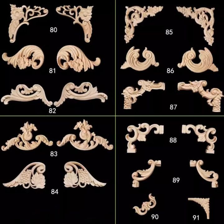 High Quality Natural Floral Wood Carved Crafts Multi-styles Unique ...