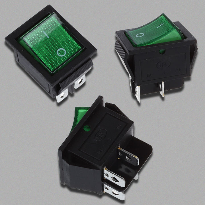 Green Light 4 Pin DPST ON/OFF Snap in Boat Rocker Switch 16A/250V 15A/125V AC | Daraz.pk