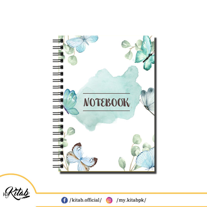 MyKitab - Butterfly Floral Spiral NoteBook A5 & A4 150 | 200 pages ...