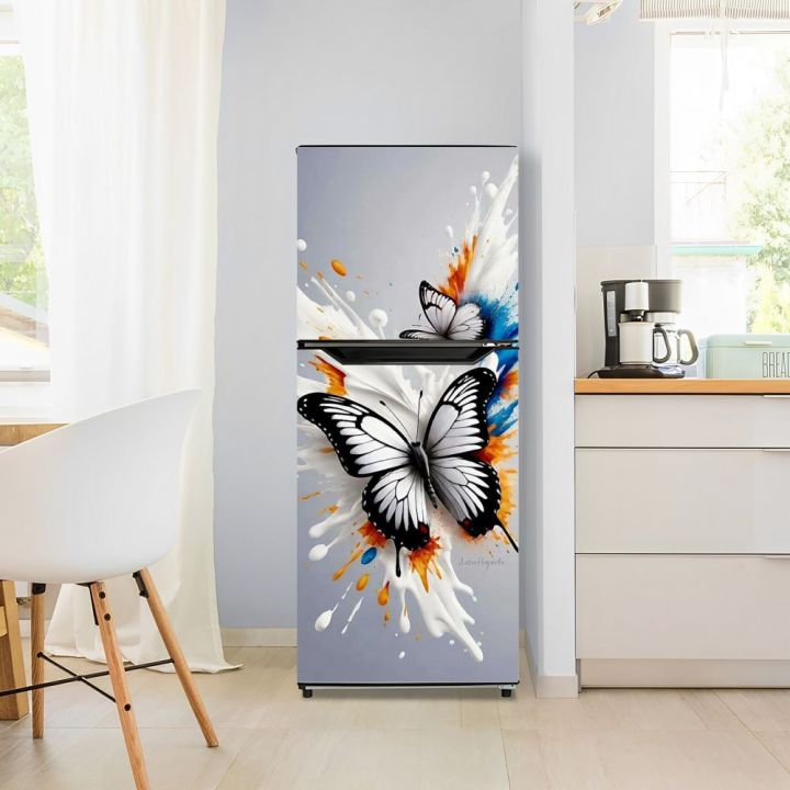 Royal Butterfly fridge stickers 3d, Door Wrap, Waterproof, Self ...