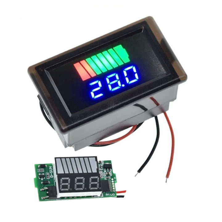Solar Car Battery Level Indicator Meter With Volt Meter 12V to 72V DC ...