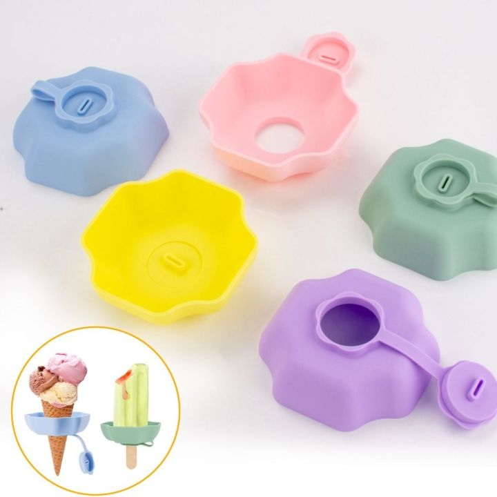 New Silicone Drip-Proof Popsicle Rack Reusable Multi Color Ice Cream ...