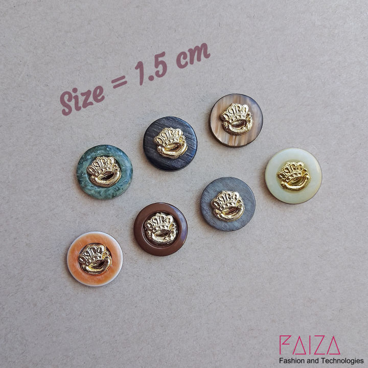 4-Pieces Fancy Crown Shape Novelty Buttons | Fancy Buttons for Men ...