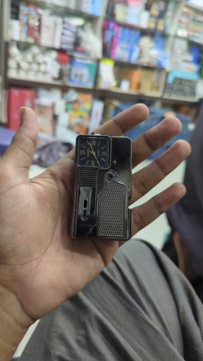 Folding Gun Lighter with Dial Watch – Stylish Dual-Function Set | Daraz.pk