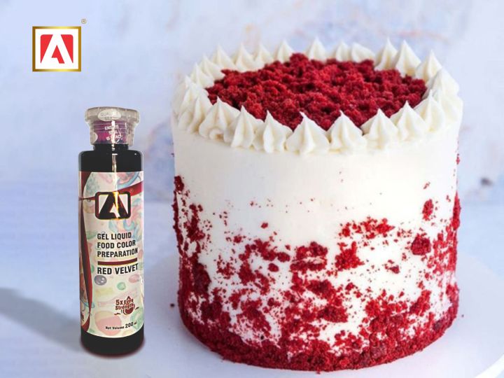 Authentic Red Velvet Liquid Gel Food Color - Best For Baking ...