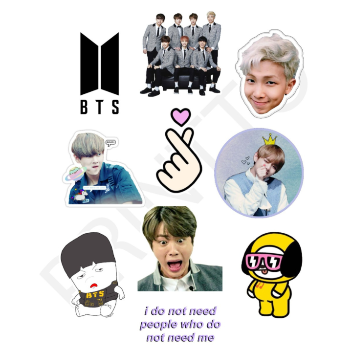 Cut BTS Sticker Packs for BTS Army | BTS Stickers cut Pack of 10&20 for ...