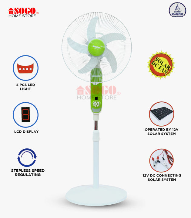 Sogo Dc (12v) Solar Floor Fan (JPN-626) | Daraz.pk