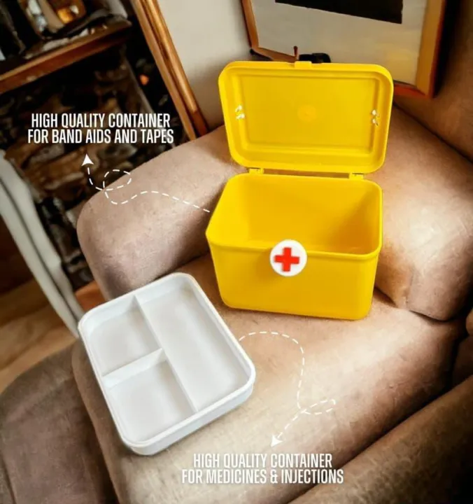 New First Aid Medicine Box – Portable Emergency Kit with Compartments ...