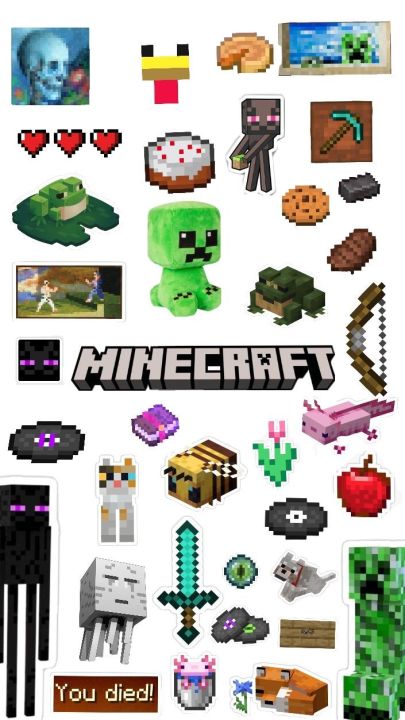 Minecraft Gamer Sticker Pack – (Uncut A6 Size | 15x10cm) | Creeper ...