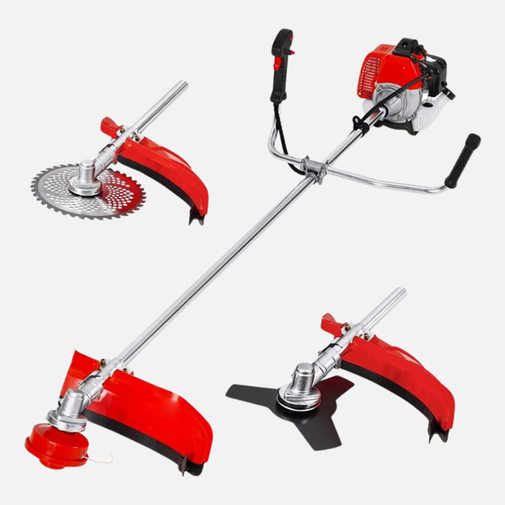 3-in-1 Brush Cutter with 3 Blades 4 Stroke Multipurpose Trimming Engine ...
