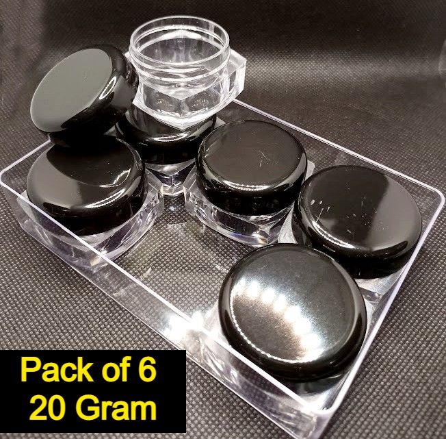 Calligraphy Ink Pots Empty 6 Pcs (20ml) Black with Free Acralic Box ...